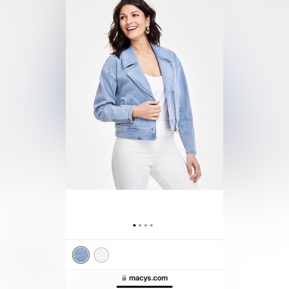 INC International Concepts | Jackets & Coats | Macys Inc Denim Moto ...